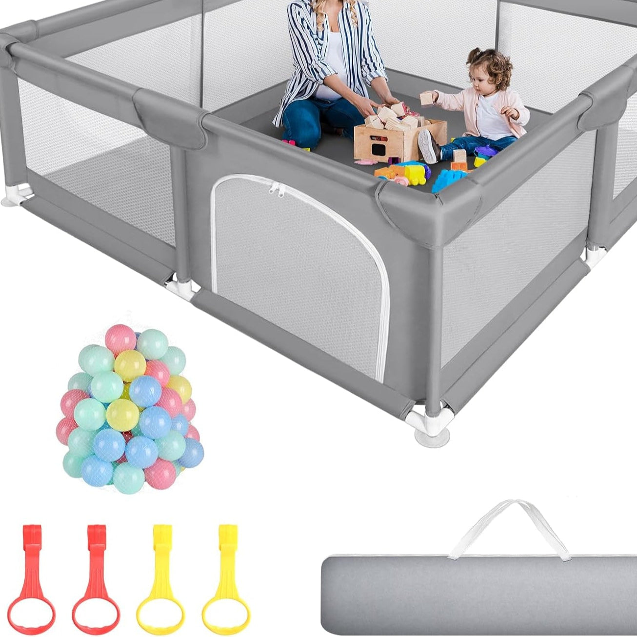 AeroFlux Foldable Baby Playpen – Safe, Spacious & Stylish Playtime ...