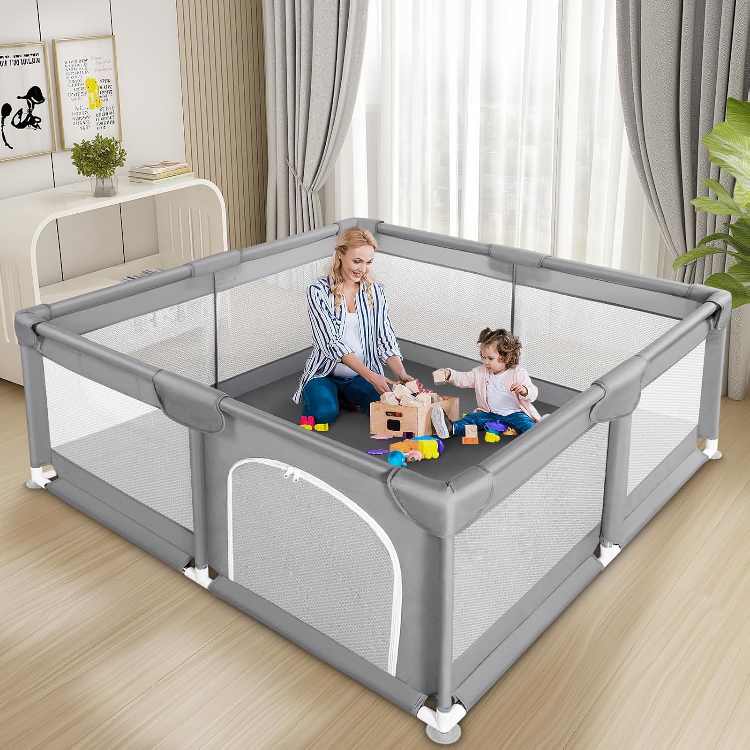AeroFlux Foldable Baby Playpen – Safe, Spacious & Stylish Playtime ...