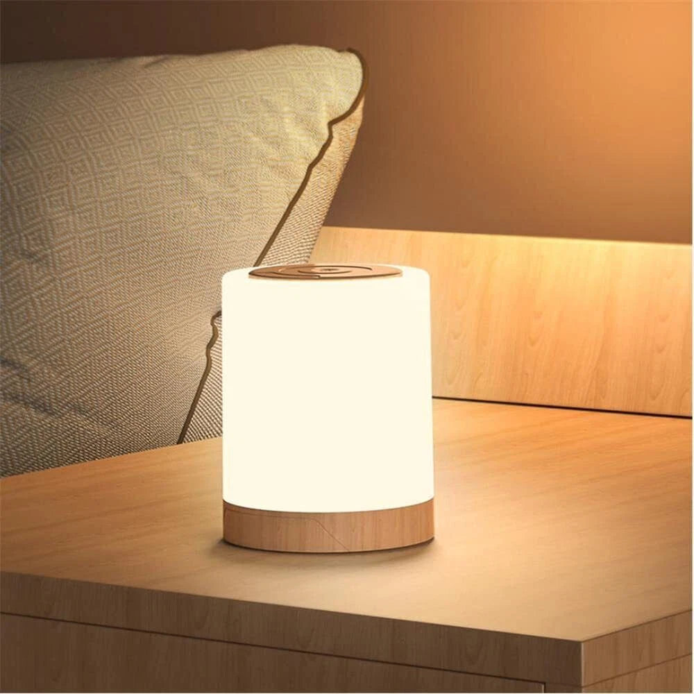Aeroflux Touch-Control LED Night Light – Rechargeable, Multicolour, Di