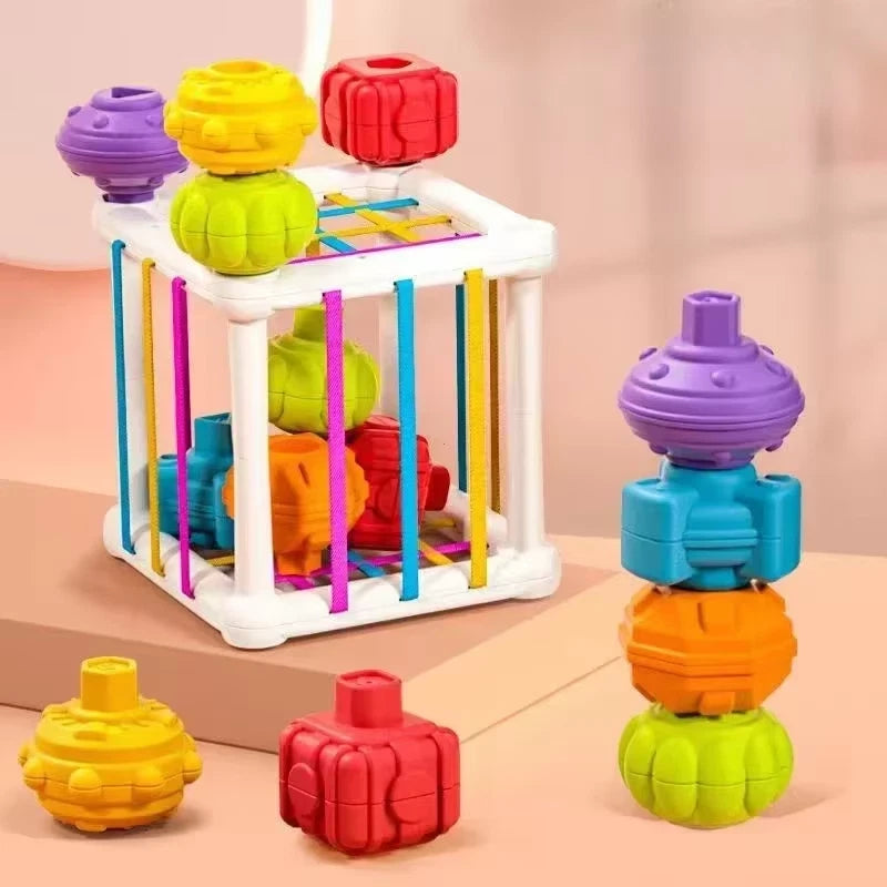 Aeroflux Baby Sensory Shape Sorter Cube: Montessori-Inspired Learning